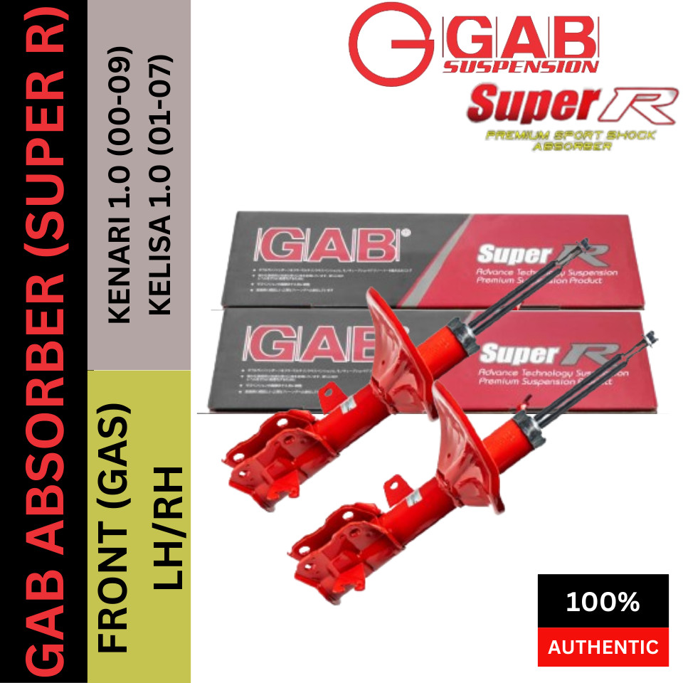 Original GAB Super R Absorber - FRONT & REAR GAS (KENARI 1.0 (94-09 ...