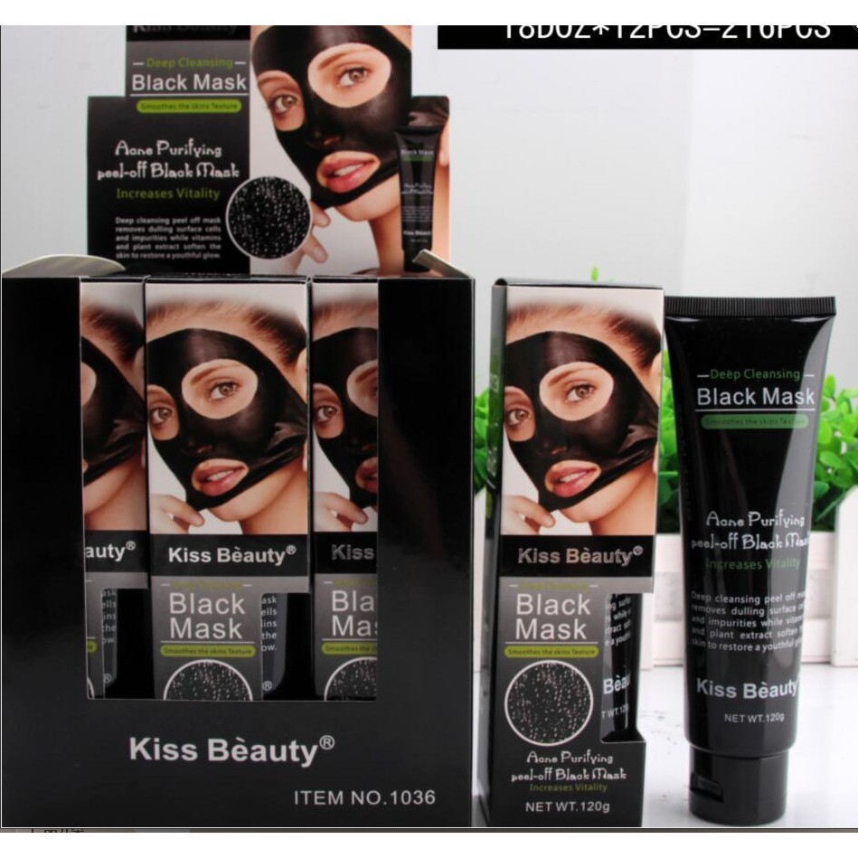Kiss Beauty Acne Purifying Deep Cleansing Peel Off Black Mask 120g ...