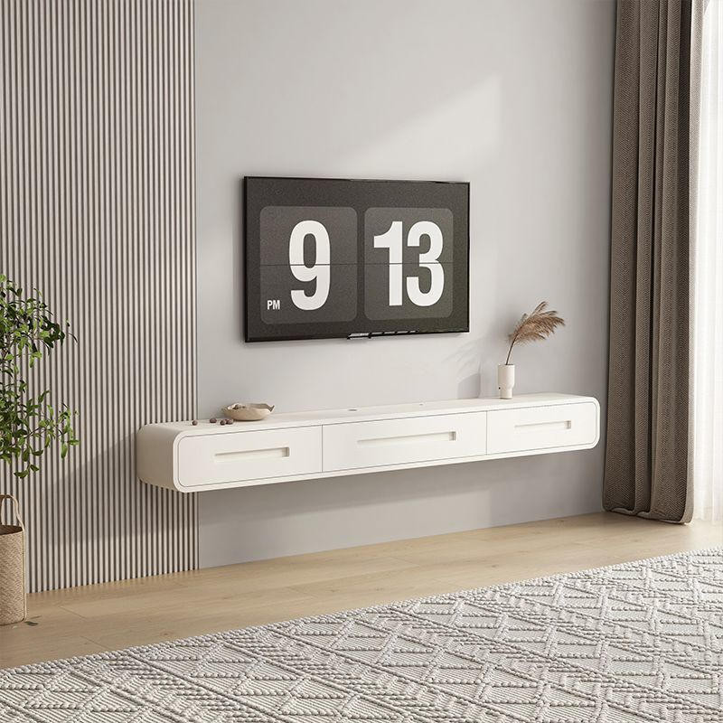 TV cabinet, solid wood small unit TV console, simple and modern hanging ...