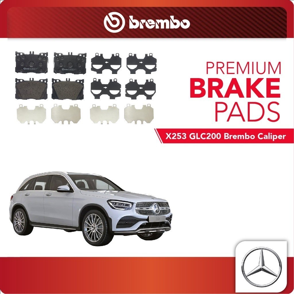BREMBO Front Brake Pads (1 set) For Mercedes Benz X253 GLC200,GLC250 ...
