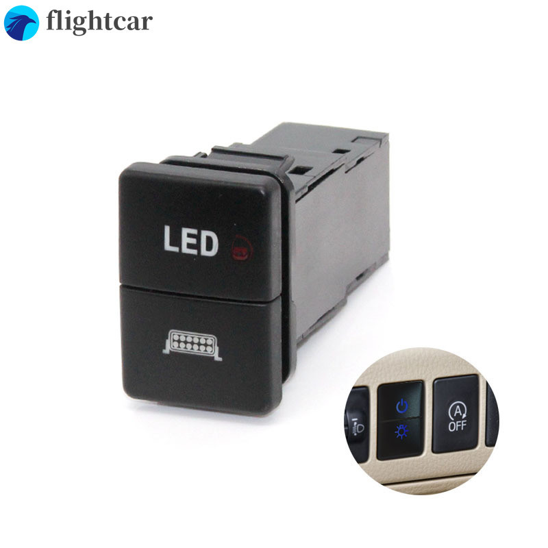 （FT）1pc Car Dual Key Switch Dual Switch Fog Lights Radar Power LED ...