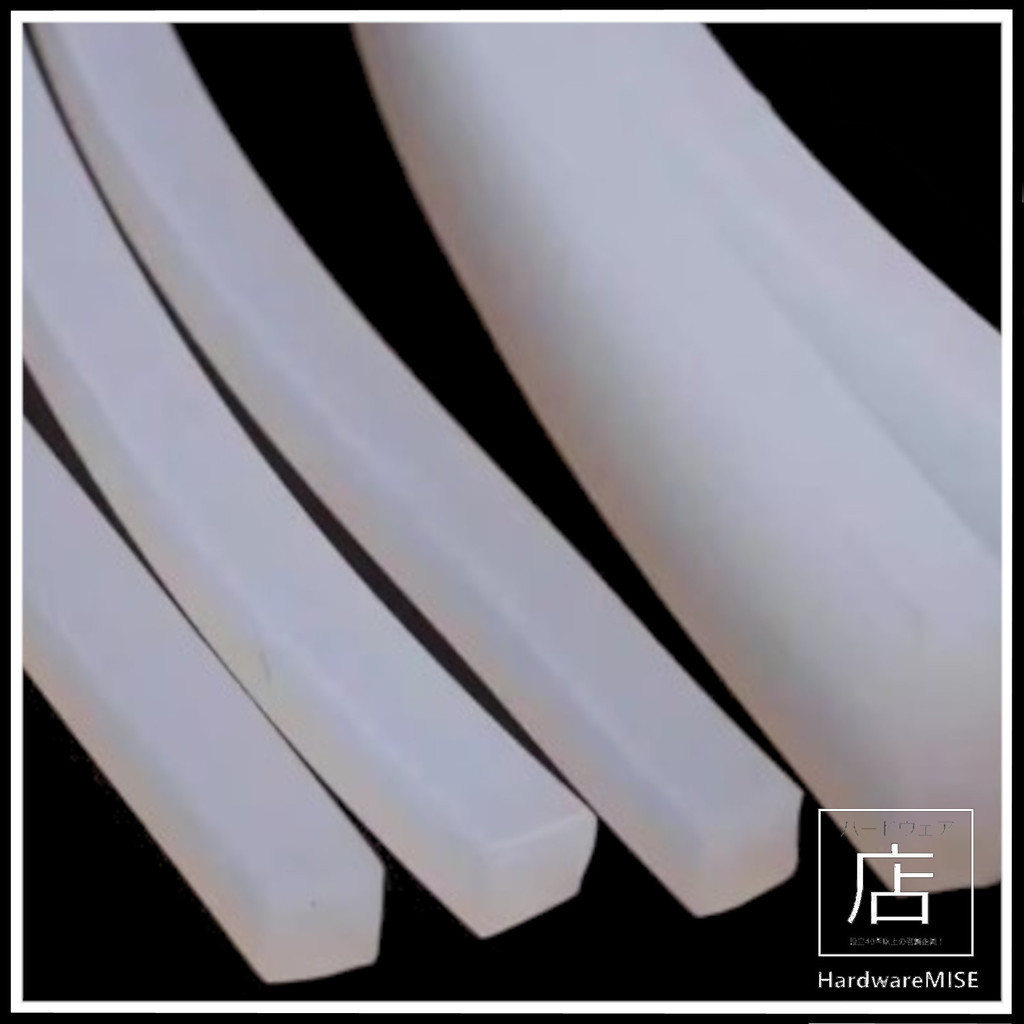 Silicone Strip Translucent White Solid Silicone Rubber Square Strips ...