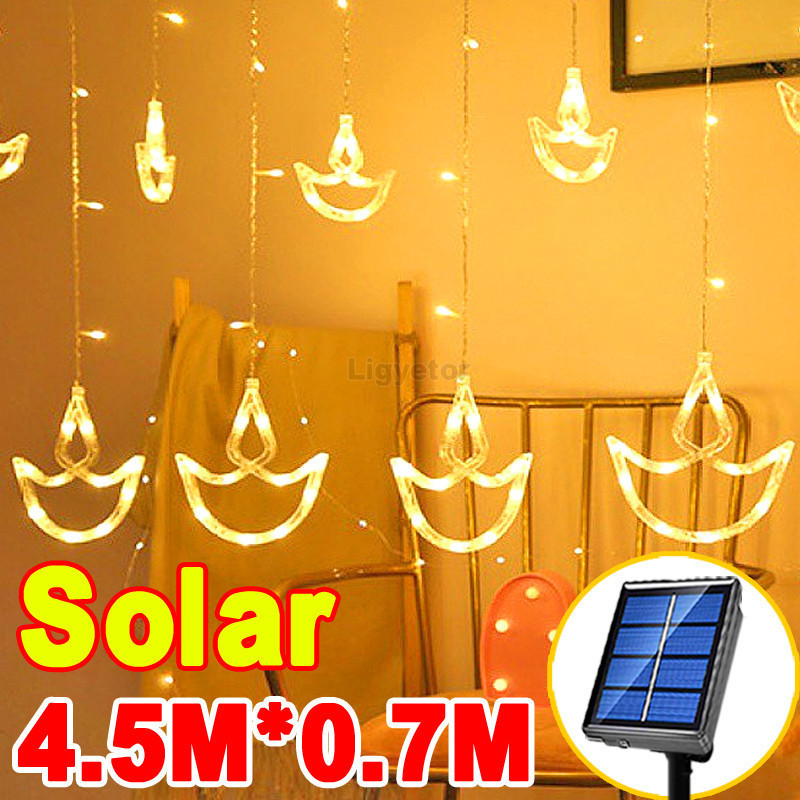Solar Deepavali Light Diwali Fairy Light Curtain String Light for ...