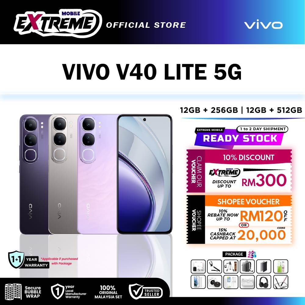 VIVO V40 LITE 5G [8GB RAM 256GB ROM] [12GB RAM 256GB ROM] [12GB RAM 512GB ROM] - Original VIVO ...