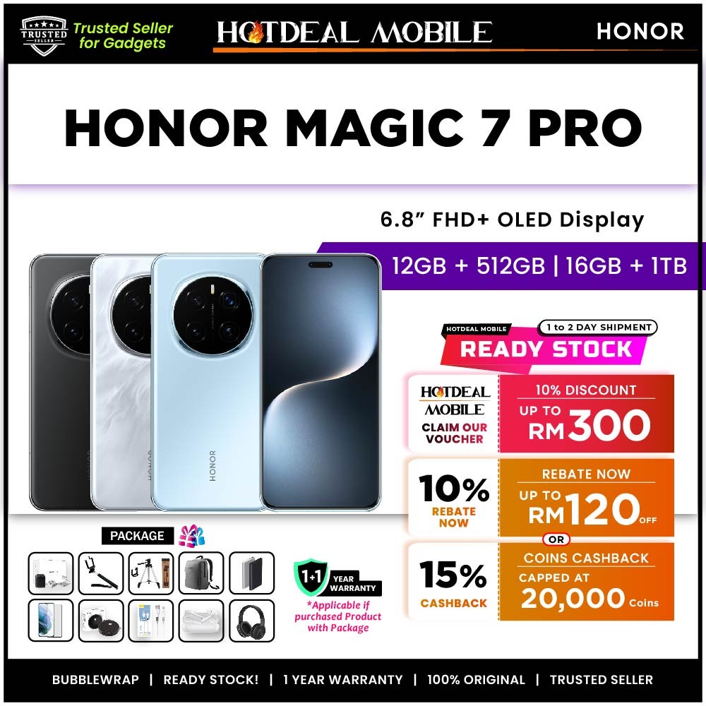 HONOR Magic 7 Pro 5G [24GB*(12+12)GB RAM 512GB ROM] [32GB*(16+16)GB RAM 1TB ROM] - Original ...