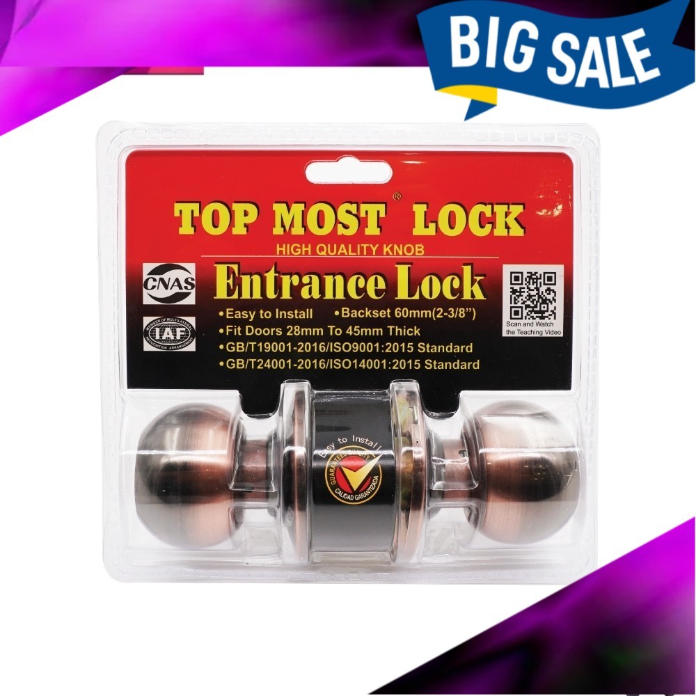 Tombol Pintu Coklat, Kunci Pintu, Cylinder Entrance Lock Set Brown ...