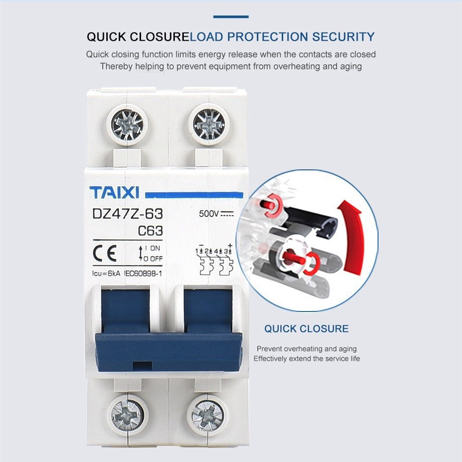 Solar Energy PV MCB DC 1000V Mini Circuit Breaker 2P 100A Photovoltaic ...