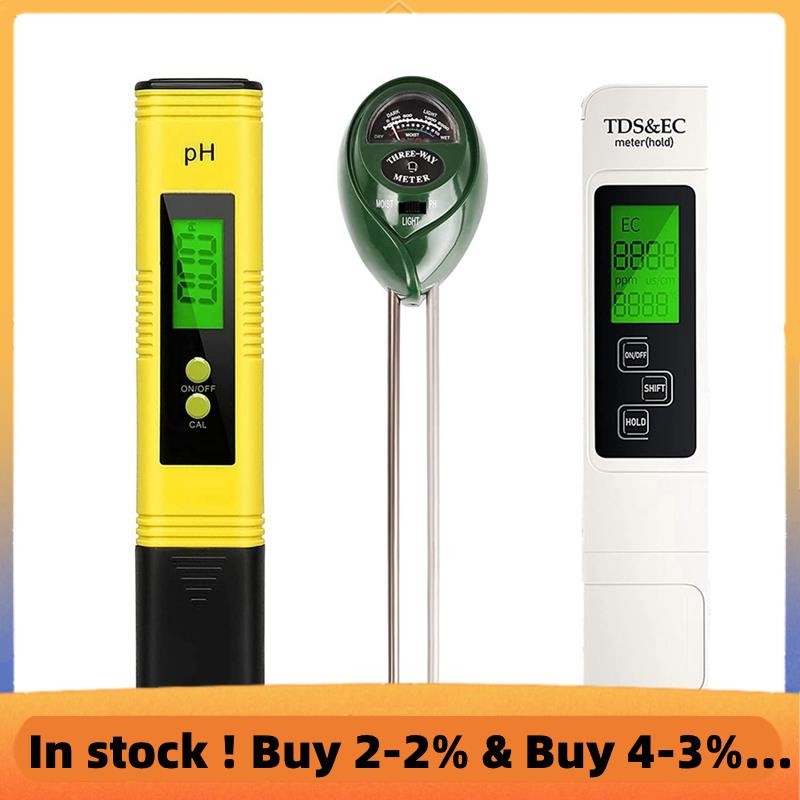 PH Meter, 3 in 1 Garden Soil Test Kit, TDS PPM Meter, Soil Test Kit for ...