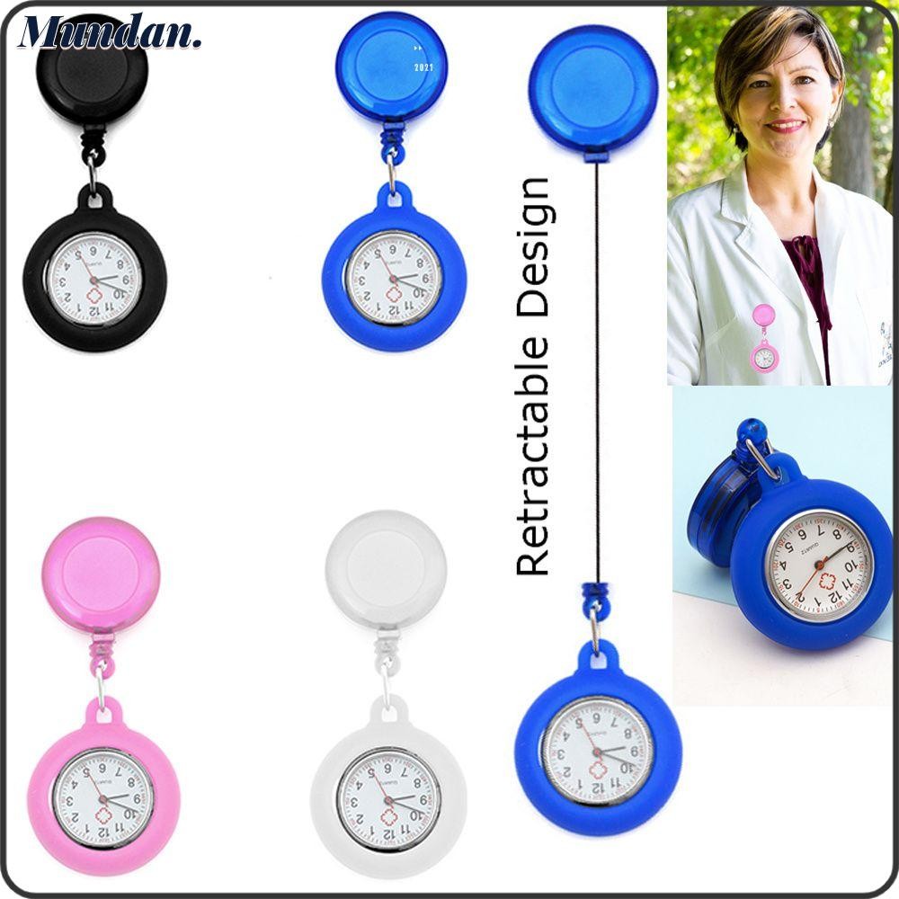 MUNDAN Pocket Watch Doctor/Nurse Quartz Clock Clip-on Fob Watch ...