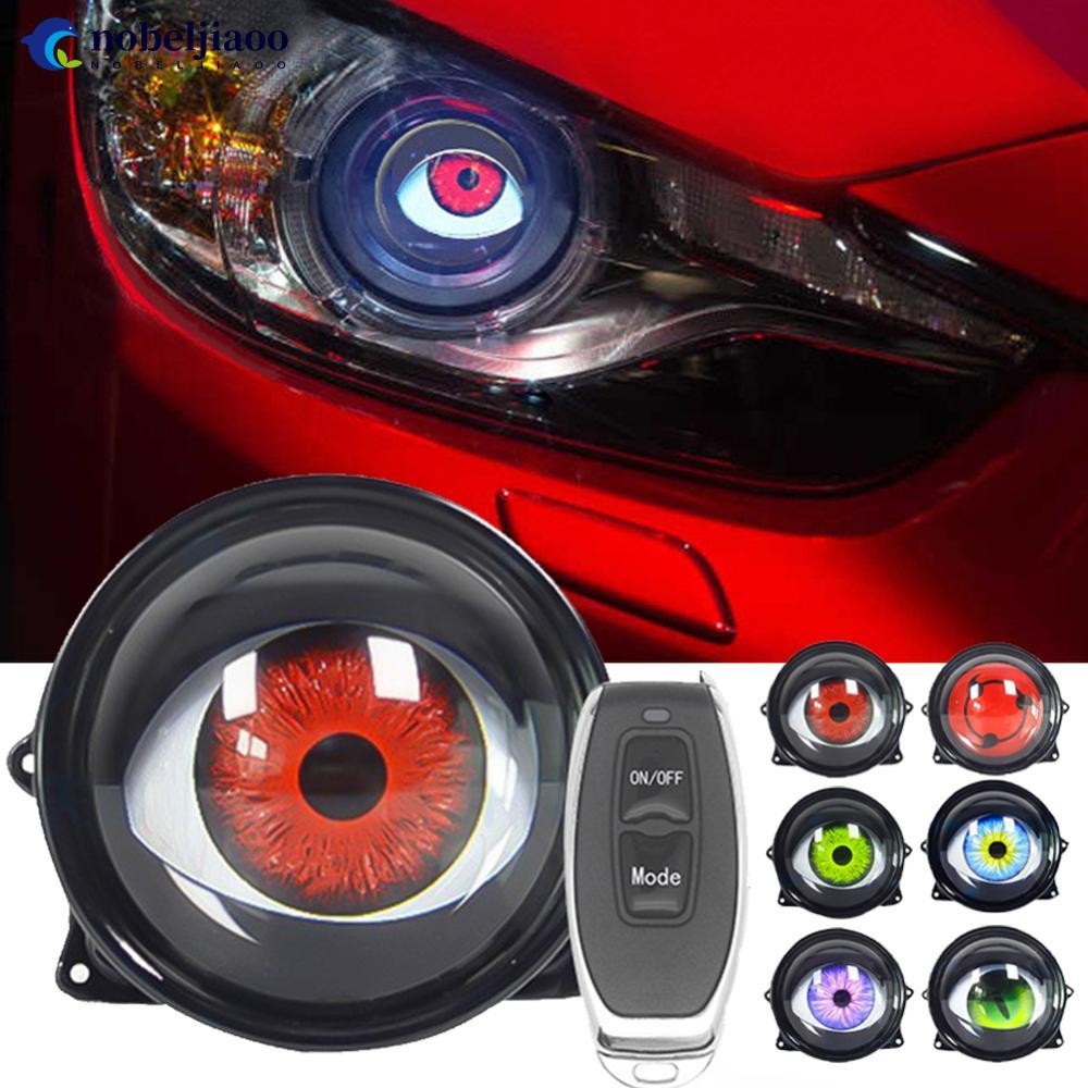 NOBELJIAOO 3 Inch Car Dynamic Devil Eyes Lens Lights 12-36V Demon Red ...