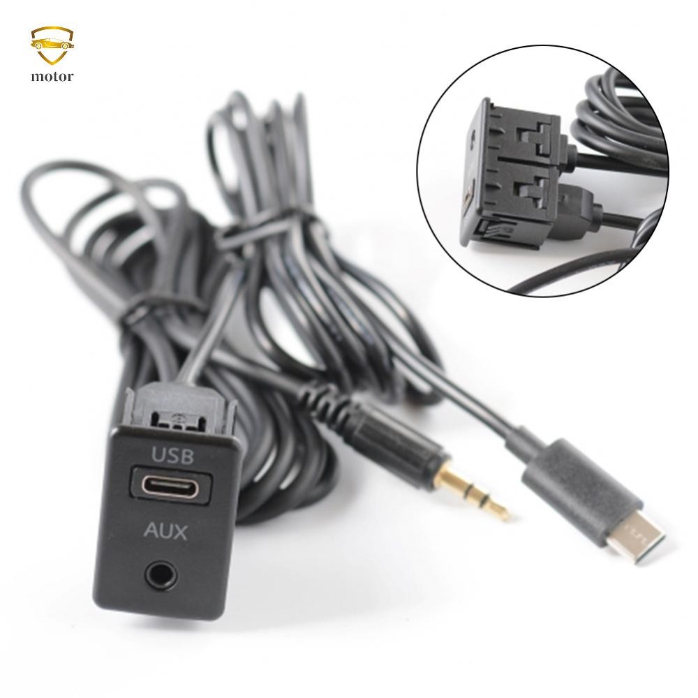 Dashboard USB TypeC AUX Socket Adapter Compatible with Vehicles 145 cm ...