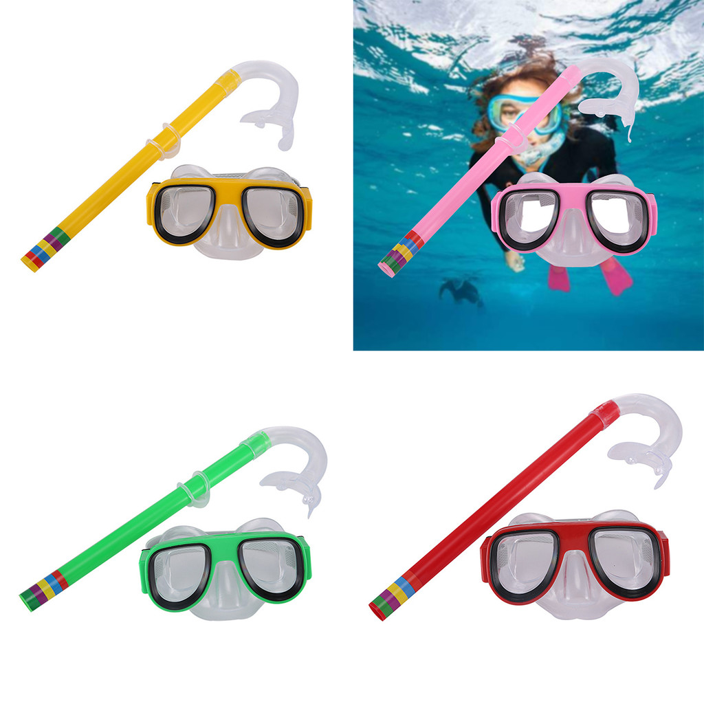 New Kids Diving Goggle Mask Breathing Tube Shockproof Anti-fog Durable ...