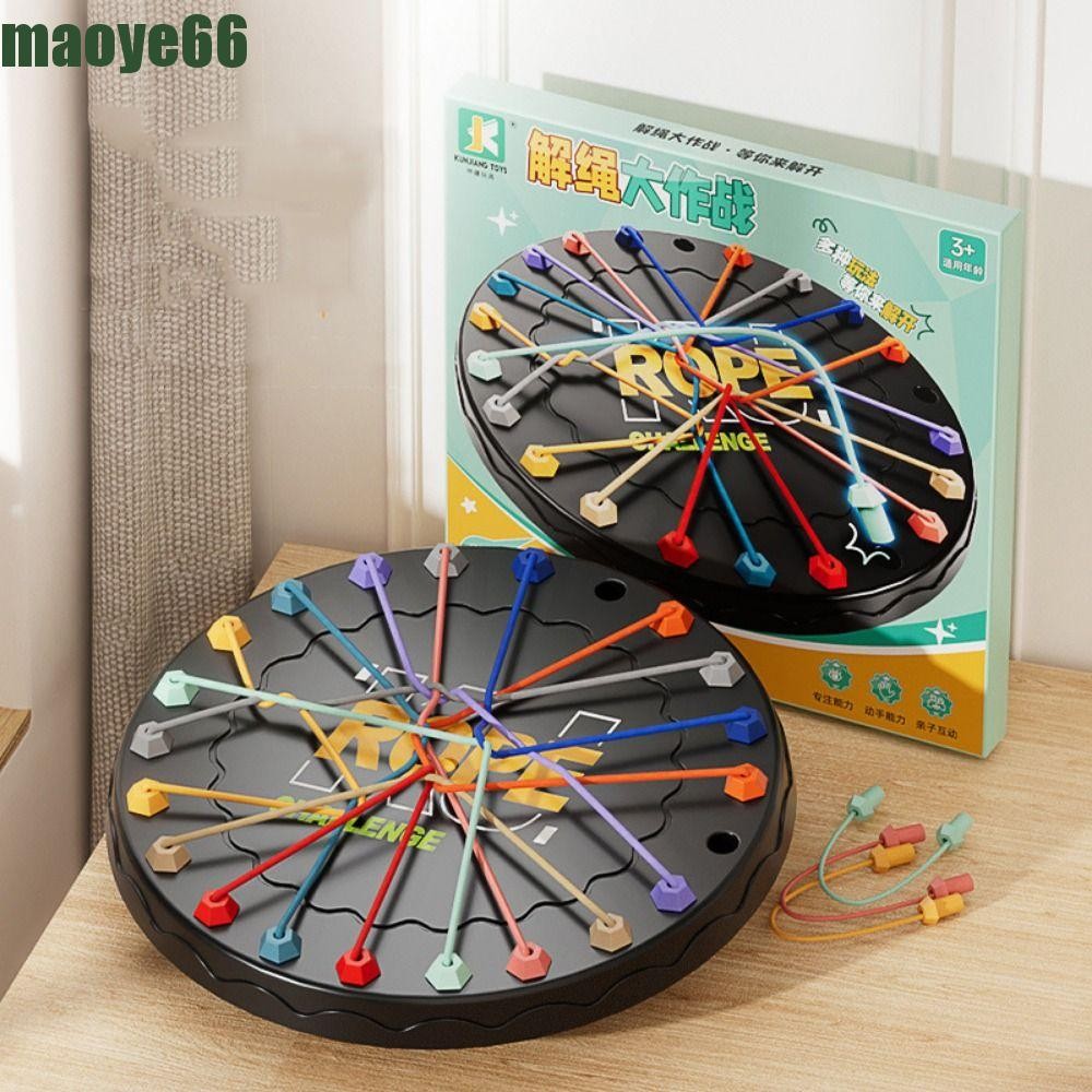 MAOYE Montessori Rope Knots Toy, Logical Thinking Twisted Connected ...