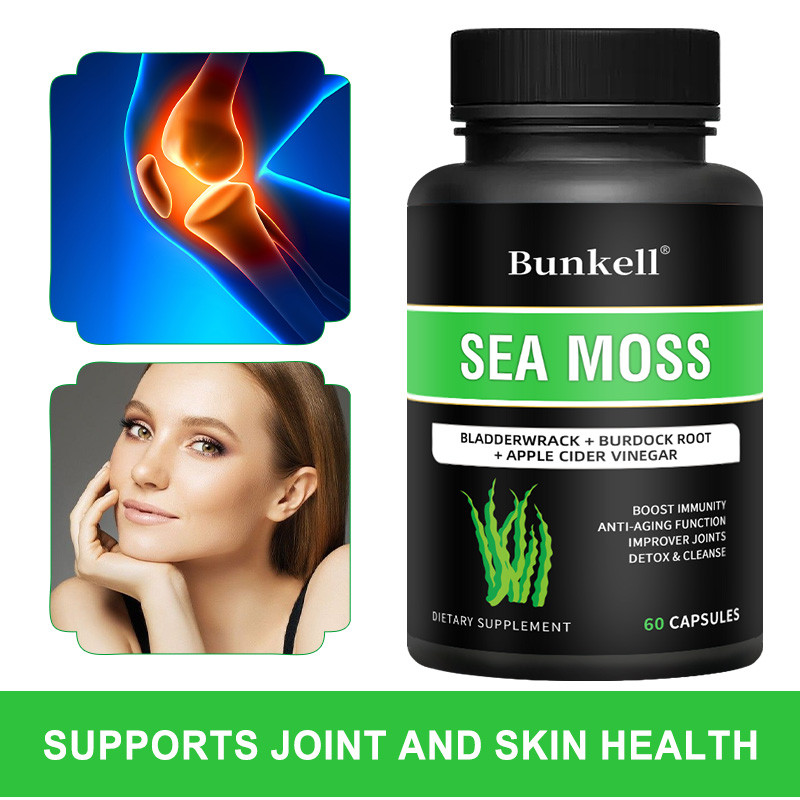 Bunkell Sea Moss Supplement, Supports Skin, Hair, Nails, Muscles ...