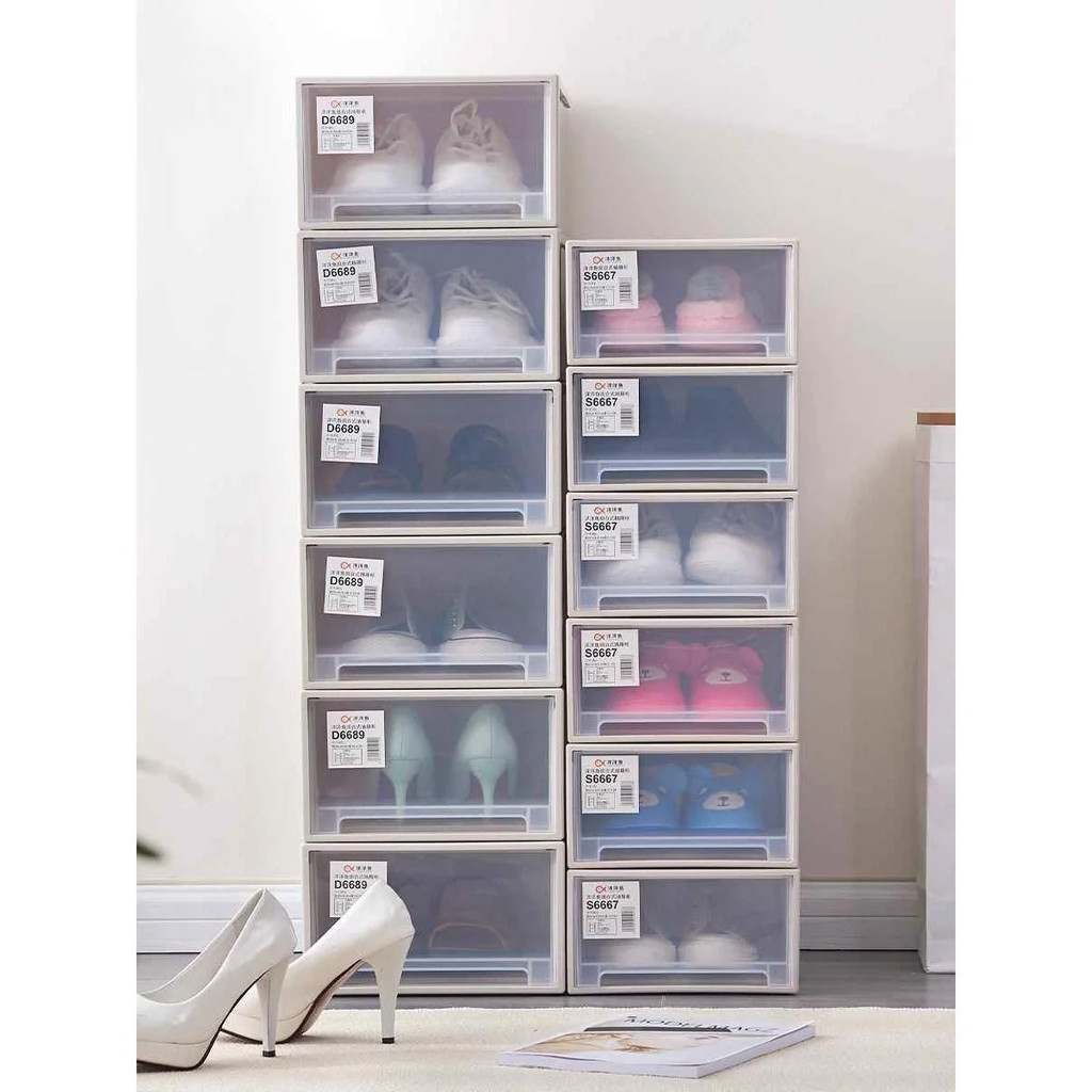 [Harga Diskaun] Kotak Kasut Jenis Laci Plastik Lutsinar Lelaki dan ...