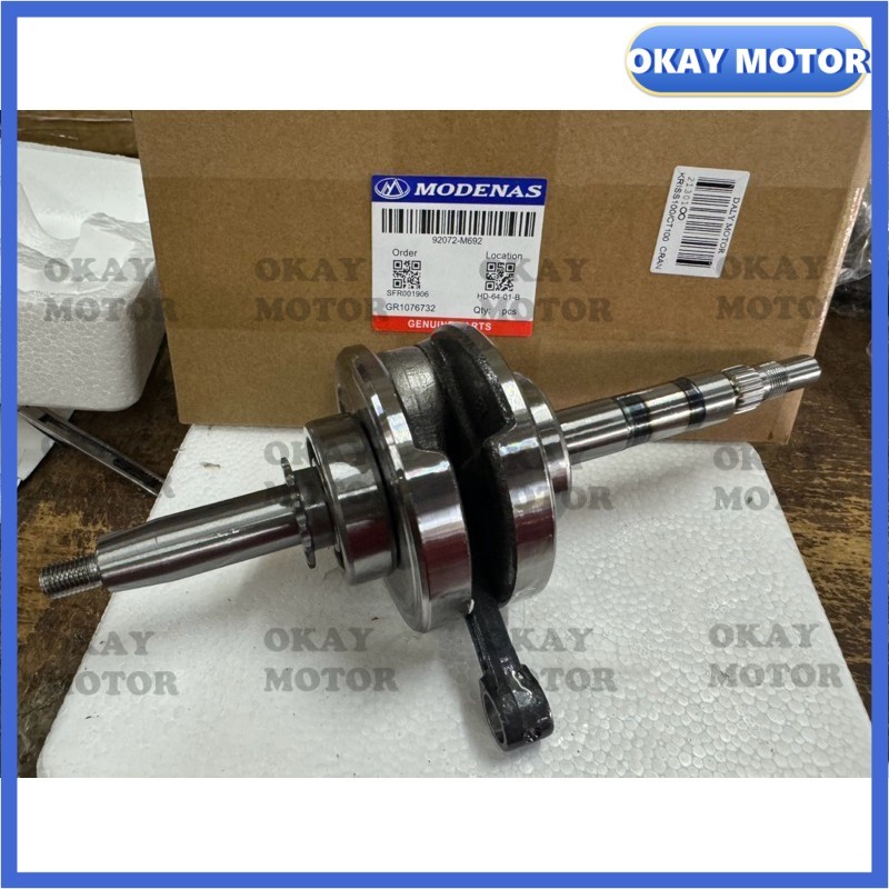 Modenas KRISS100 CT100 MR1 Crankshaft Standard Original quality Gransap STD crank shaft CT-100 ...