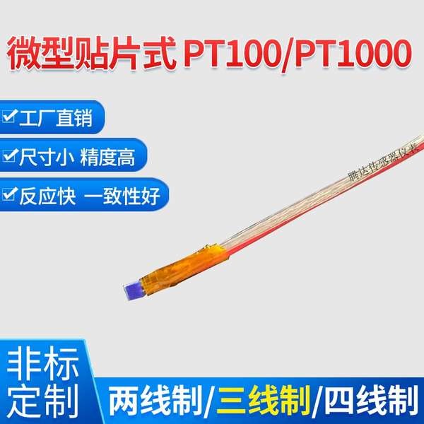 Platinum Thermal Resistance PT100 Temperature Sensor Bare Exposed Patch ...
