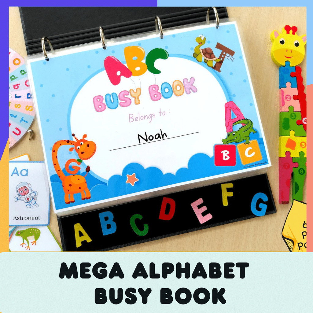 Little Cuttie Mega Alphabet Busy Book Kid Early Learning Book Kids ...