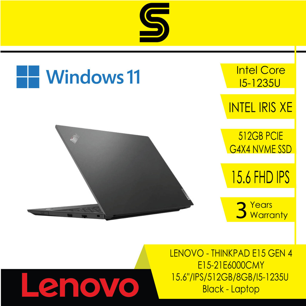 LENOVO ThinkPad E15 Gen 4 21E6000CMY (15.6 FHD IPS / I5-1235U / 8GB OB / 512GB SSD + 1S / INTEL ...