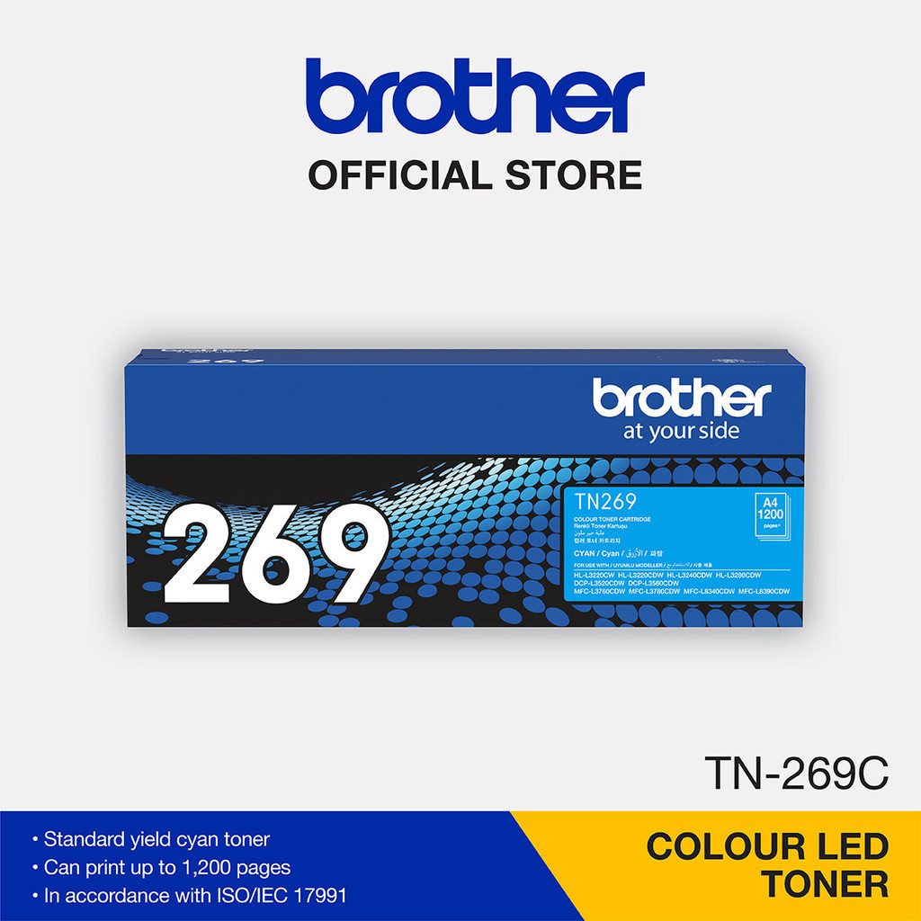 Brother TN-269 Cyan Magenta Yellow Black Original Colour Toner ...