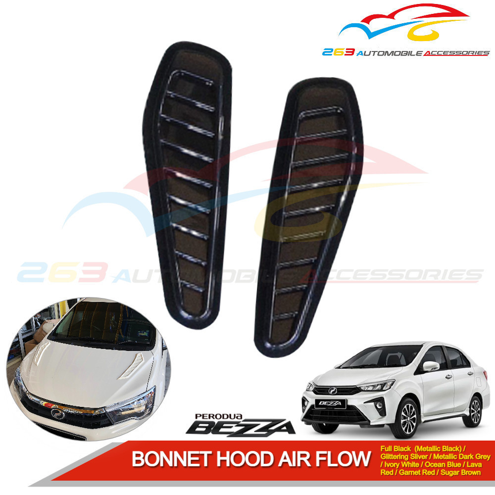 PERODUA BEZZA BONNET HOOD AIR FLOW SCOOP VENT DECORATIVE '2 PC/SET ...