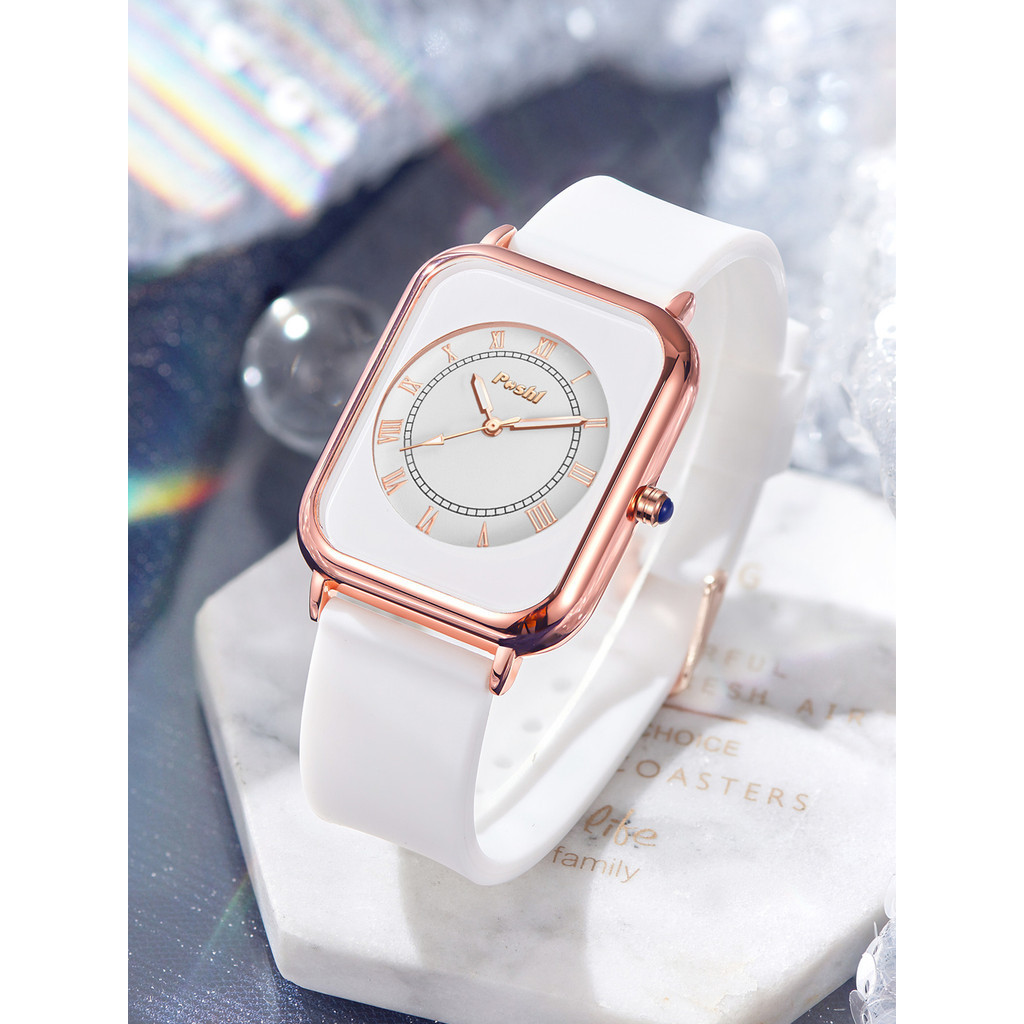 Original POSHI Womens Fashion Watches Women's Ins Style Silicone Strap ...