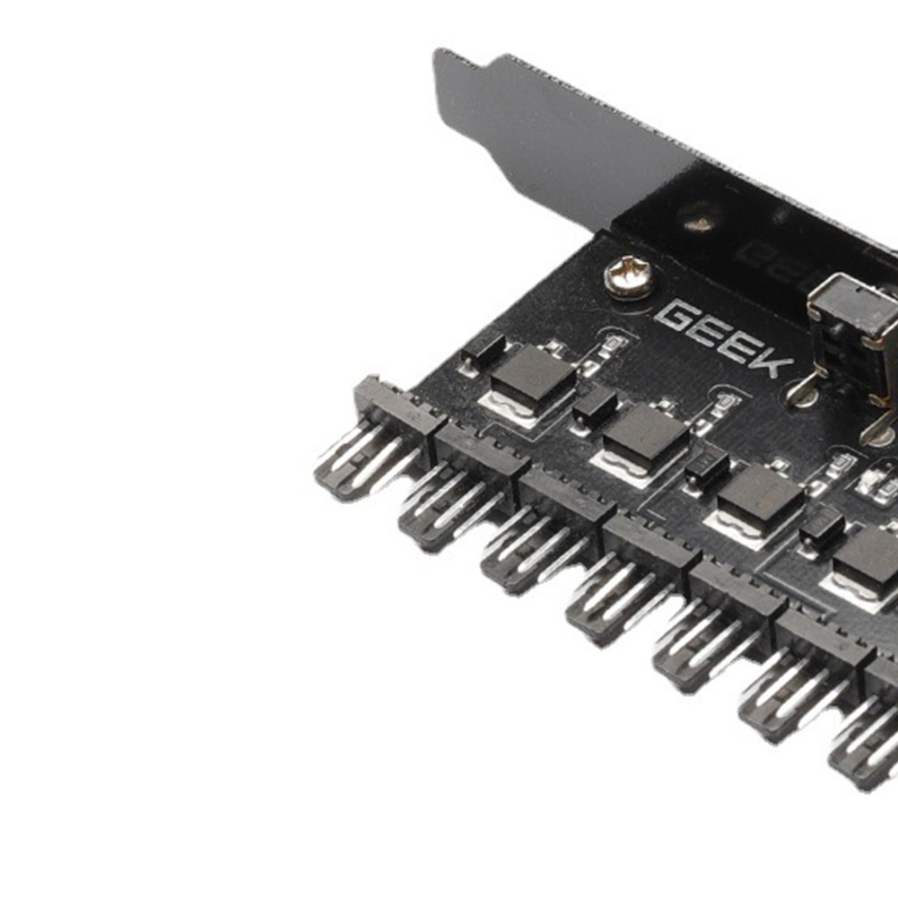 1 to 7 12V PC Case Fan HUB Splitter Computer 4 Pin 3 Pin Speed ...