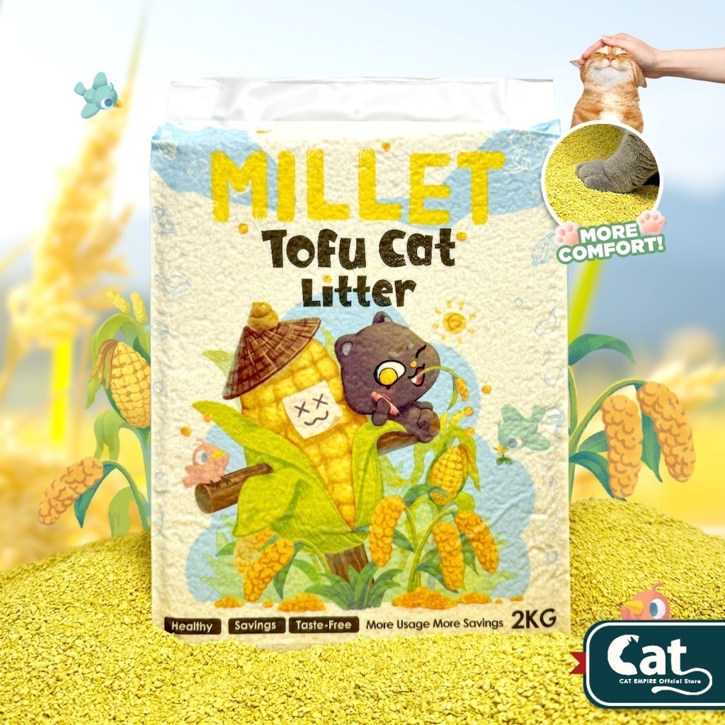 CAT EMPIRE Millet Tofu Cat Litter Elevate your cat's comfort to new ...