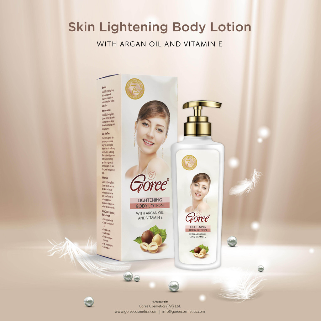 GOREEs LIGHTENING BODY LOTION WITH ARGAN OIL AND VITAMIN E 100% ...