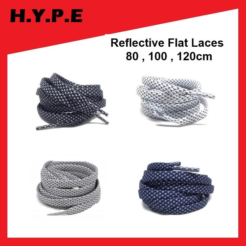 3M Reflective Flat Laces 80/100/120CM | Shopee Malaysia