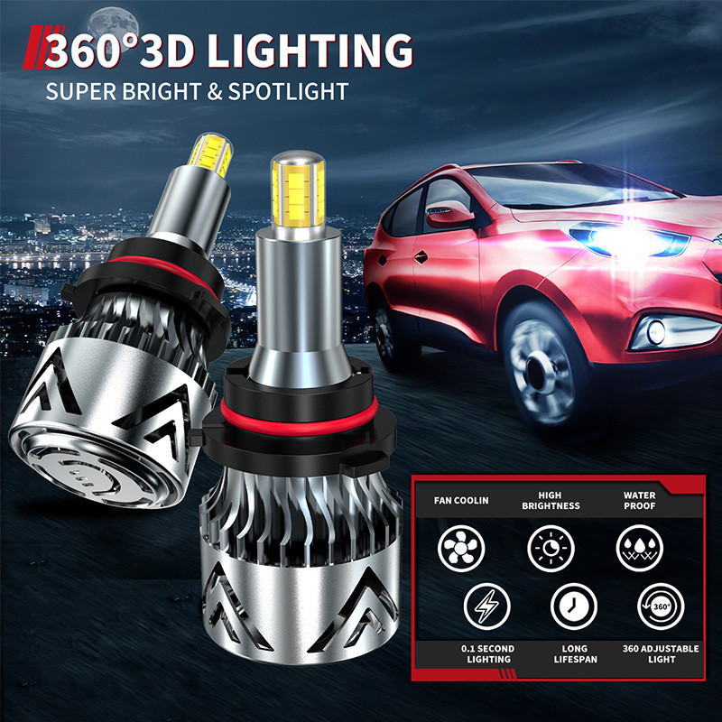 Car LED Headlights 360 Degree Car Front Headlights H1 H7 H11 H4 Car ...