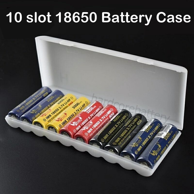 10x18650 Battery Case Holder Box Storage Hard Plastic Portable 18650 ...