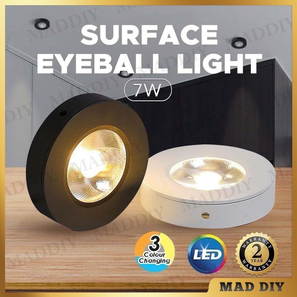 7W SURFACE LED EYEBALL LIGHT 240V 3C SURFACE MOUNTED CEILING LED ...
