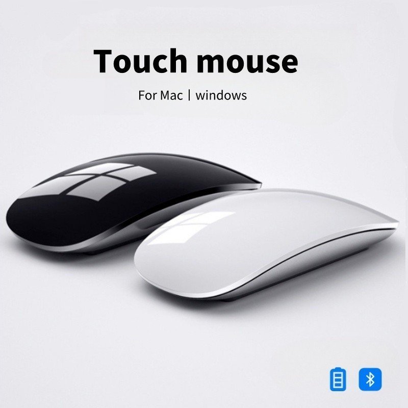 Wireless Bluetooth & 2.4GHz Rechargeable Mouse Silent Multi Touch Mice ...
