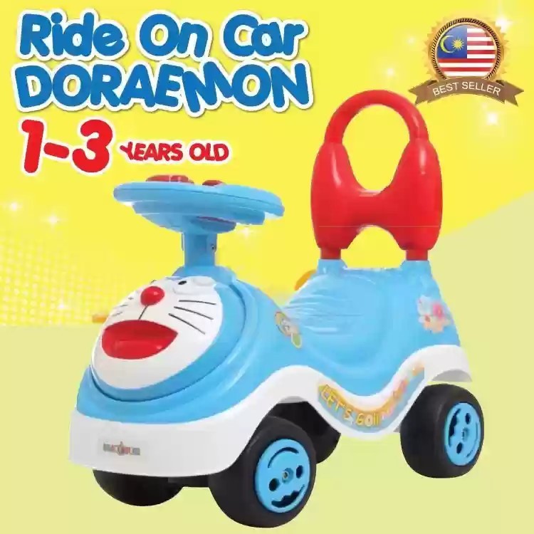 Doraemon Cartoon Baby Push Car Toy With Electronic Steering Musical ...