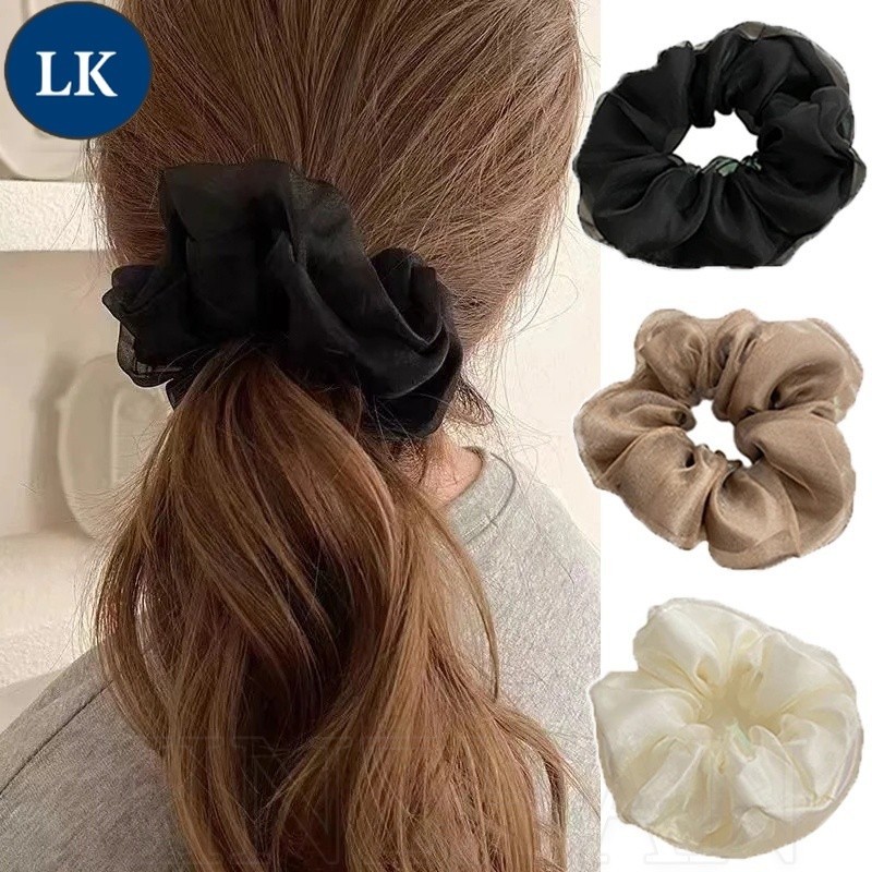 LK Organza Double-layer Large Intestine Ring Hair Ring / Ladies Satin ...
