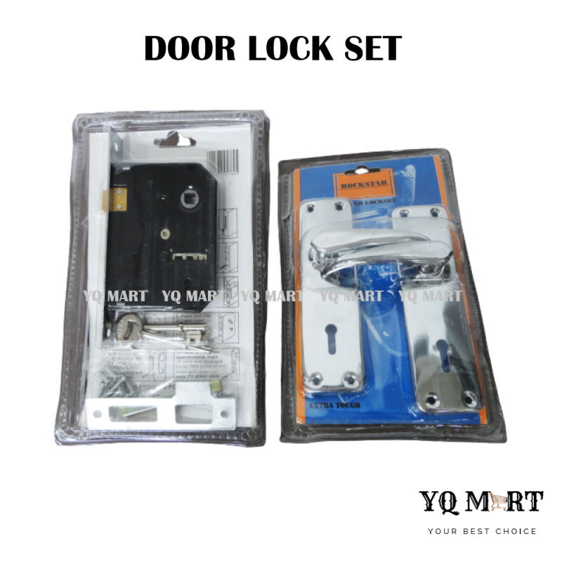 Door Lock Set/ Door Handle/ Standard Size Door Lock | Shopee Malaysia