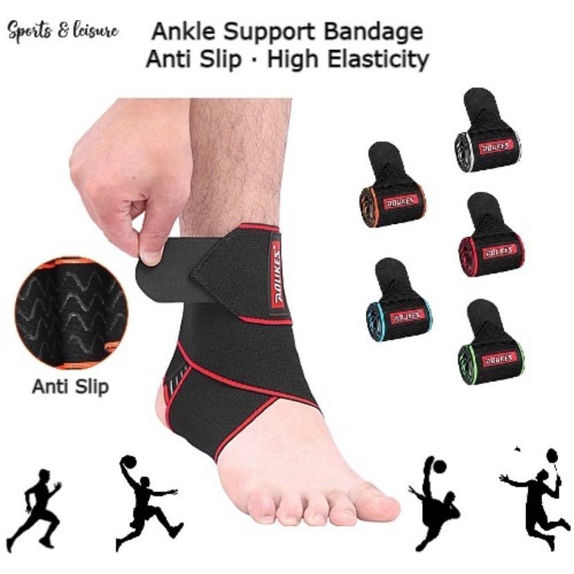 Aolikes Elastic Ankle Support Adjustable Bandage Brace Foot Guard Strap ...