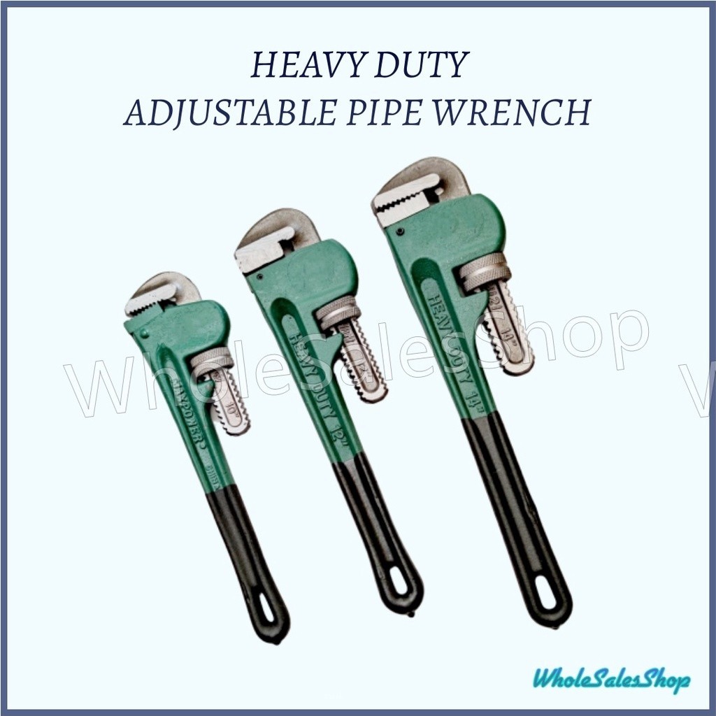[10"-14"] HEAVY DUTY AMERICAN STYLE ADJUSTABLE PIPE WRENCH PLUMBER ...