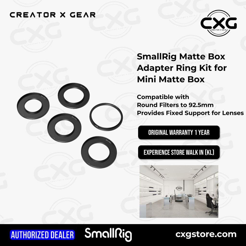 SmallRig Matte Box Adapter Ring Kit for Matte Box 3383 (52/55/58/62/86 ...
