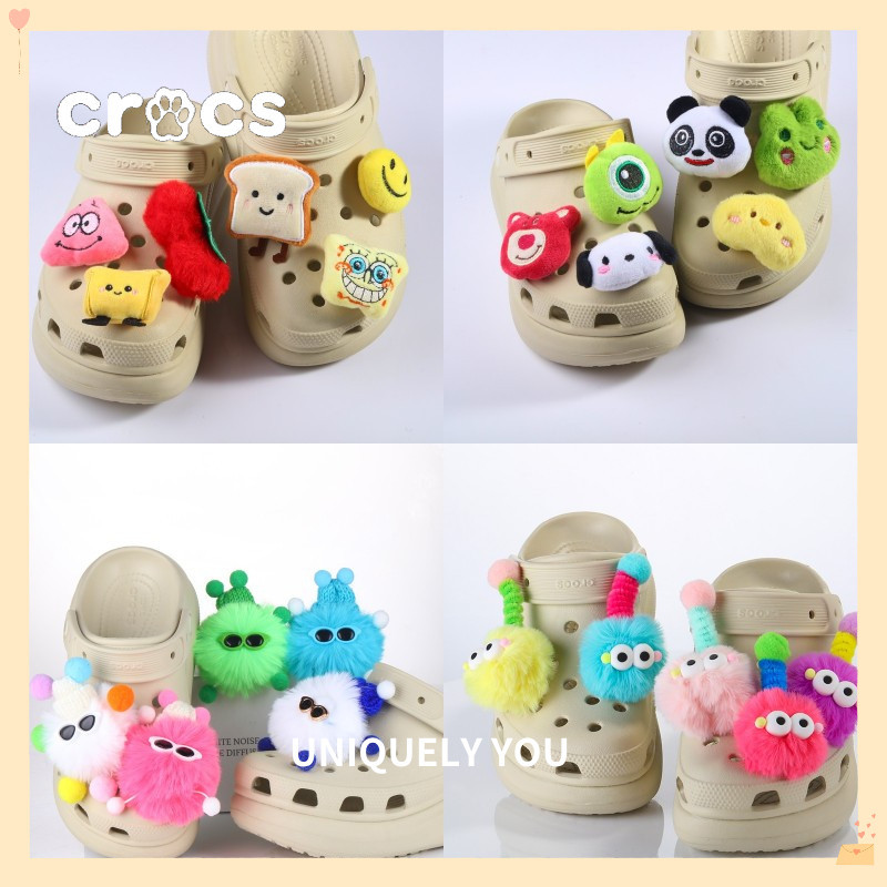 Crocs Jibbitz Plush series shoe buckles charm Crocs cute cat doll shoe ...