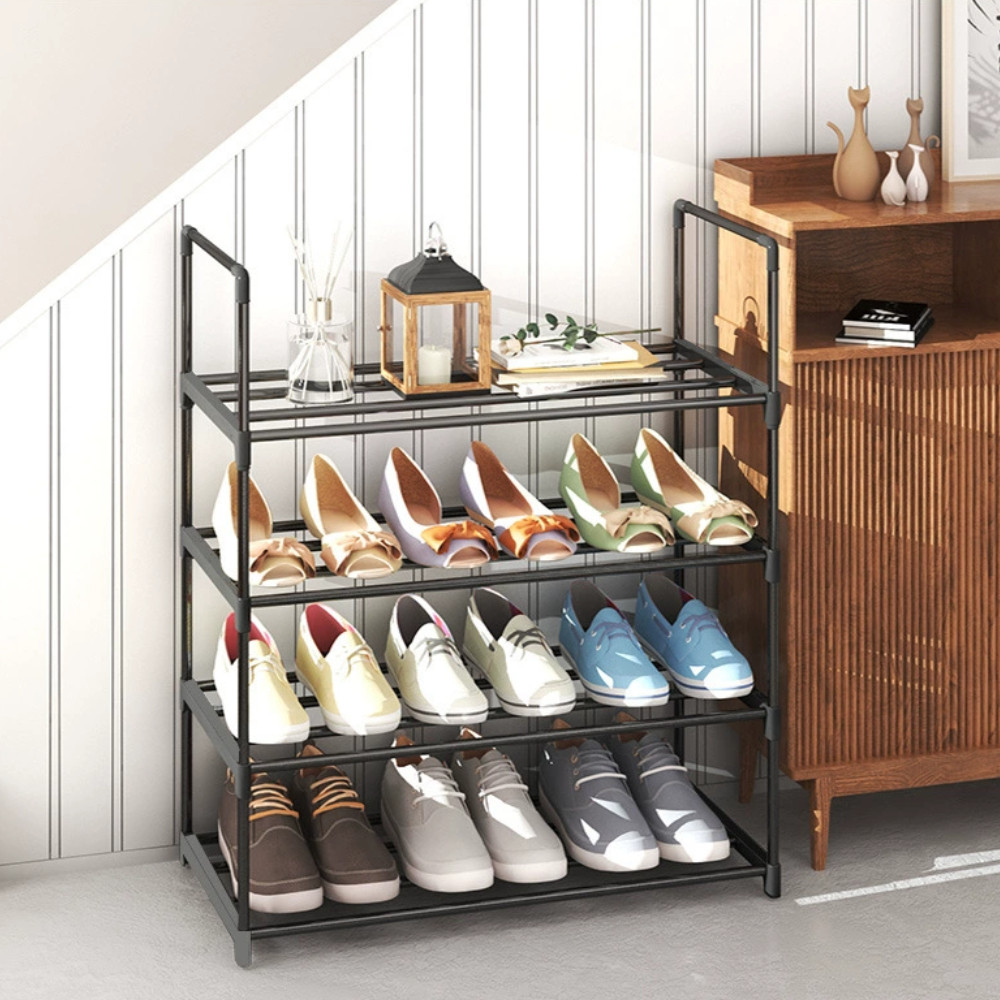 High-quality steel multi-tier shoe rack, 3-4-5-tier foldable shoe rack ...