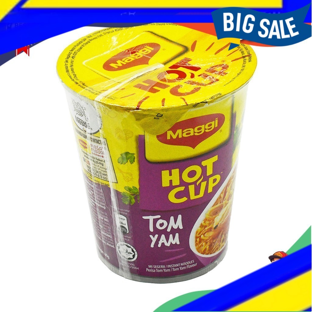 Maggi Cawan Perisa Tomyam Maggi Tom Yam Cawan Hot Cup Instant Noodles 60g | Shopee Malaysia