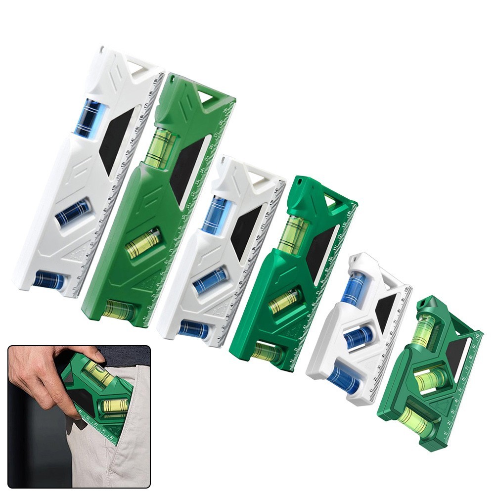 QUMMLL>>Portable Magnetic Pocket Level Gauge Mini Protractor with ...