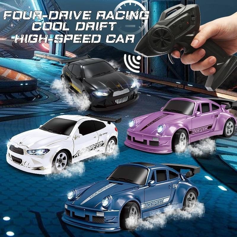 1/64 Mini RC Car 4WD Proportional Throttle Steering Remote Control ...