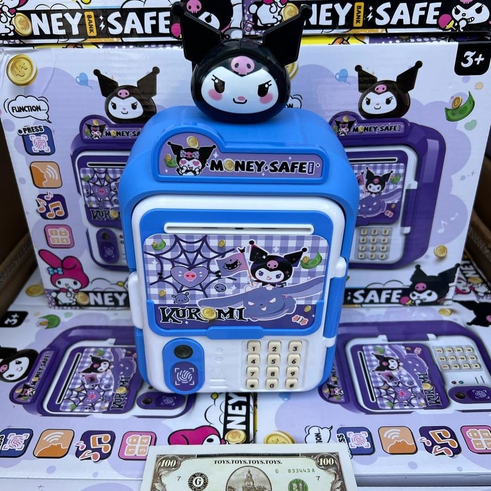 Kids Money Saving Box With Fingerprint Digital Electric ATM Toys Piggy Bank Password Saving ...