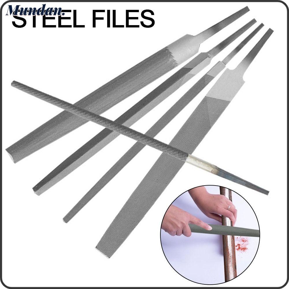 MUNDAN Steel Files, Steel 6/8 Inch Saw File, Durable Middle Tooth ...