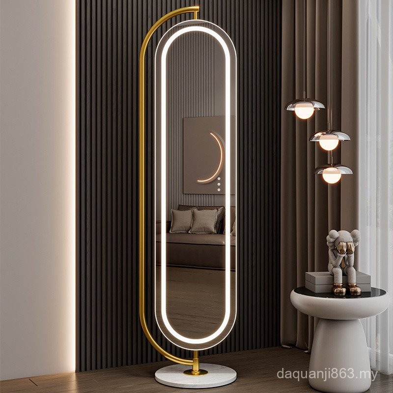 Led Mirror Full-length Mirror with Light Rotating Dressing Mirror Smart ...