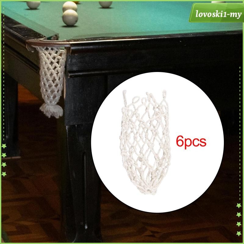 [LovoskibcMY] 6 Pieces Billiards Nets Cotton White Easy Installation ...