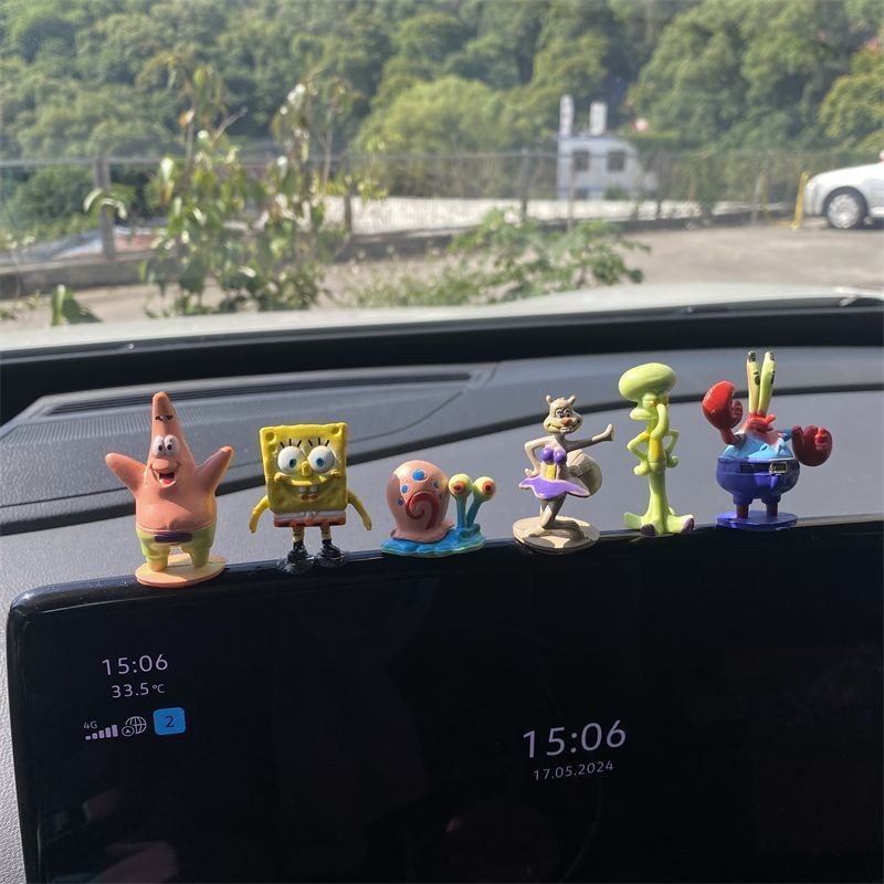 [842 People Praise] Cute SpongeBob Cartoon Ornaments Car Interior ...